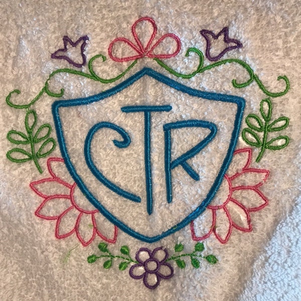 CTR Floral Applique Machine Embroidery Design-instant DOWNLOAD-3 Sizes ...