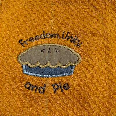 Pie Applique Embroidery Design. Pie Embroidery Design. Pie Applique ...