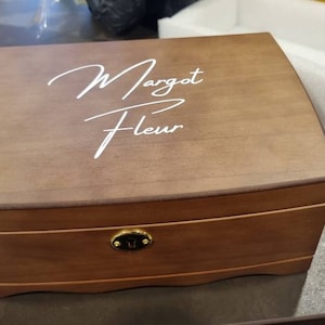 Handmade Wooden Cable Management Box Walnut Cable Storage Box Charger ...