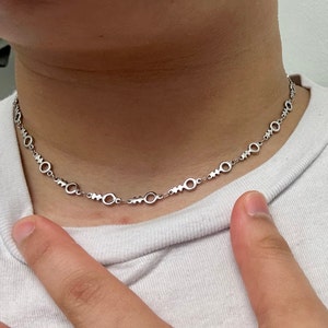 Gold O Ring Adjustable Chain Choker Necklace Minimalist - Etsy