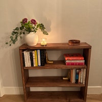 Rustic Bookcase Made From Solid Wood Rustic Storage Unit Wooden ...