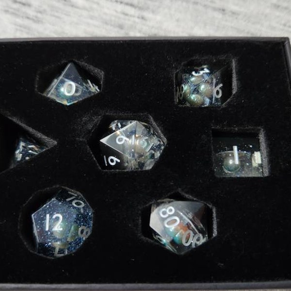 Andromeda Luxe - Galaxy Dice, Planet Dice, Astronomy, Handmade Resin ...