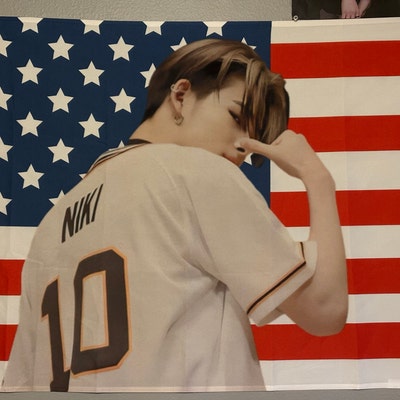 BTS Jungkook Seven Concept Photo Flag Banner, Jungkook Hot Pink ...