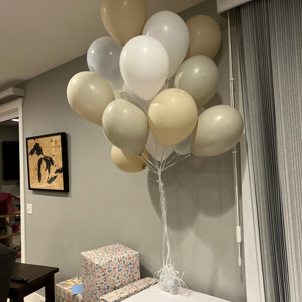 Neutral Tone Latex Balloons: Stone, Sand, Clear - Party Decorations - Etsy