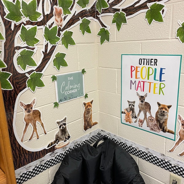 Calming Corner Editable Classroom Printables, Calm Down Skills, Canva ...