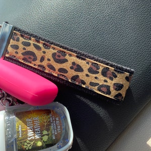 Cheetah Print Fabric Key Fob Leopard Print Key Fob Animal - Etsy