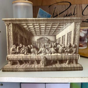Last Supper Laser Engraving: 3D Digital Art (CO2 & Diode Lasers) - Etsy