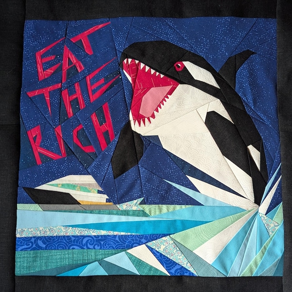 Eat the Rich: Killer Whale Orca Attacks Foundation Paper Piecing FPP ...