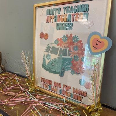 Groovy Teachers Appreciation Week Kit Teacher Appreciation - Etsy