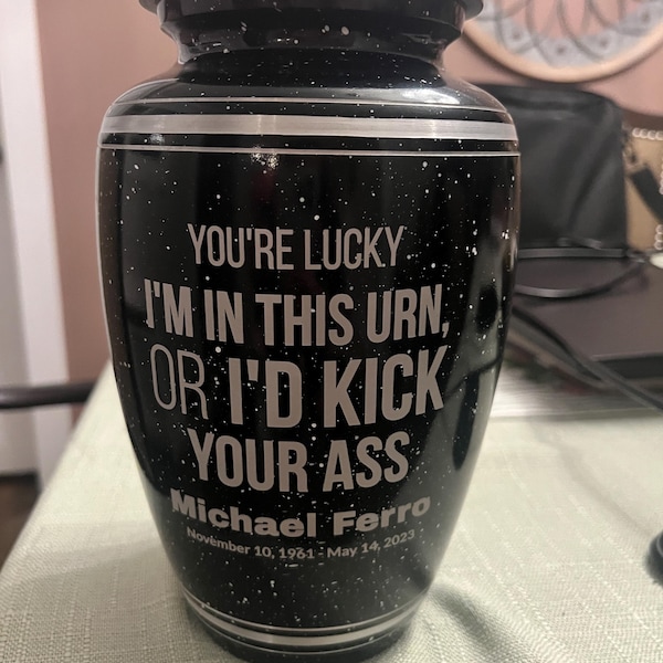 Personalized Urns for Human Ashes, Laser Engraved Aluminum Urn for ...