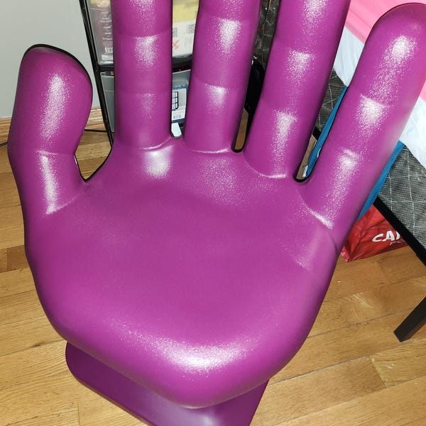 Light Purple LEFT Hand Shaped Chair 32" Tall Adult Size 70's Retro ...