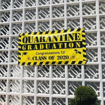Quarantine Graduation 2020 Vinyl Banner Sign Free Overnight Shipping - Etsy