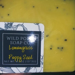 Lemongrass Poppy Seed Soap / Artisan Soap / Handmade Soap / - Etsy