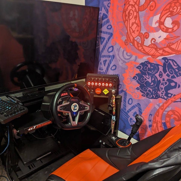 Curasim Controls Sim Racing Button Box Full-metal RGB Illuminated ...