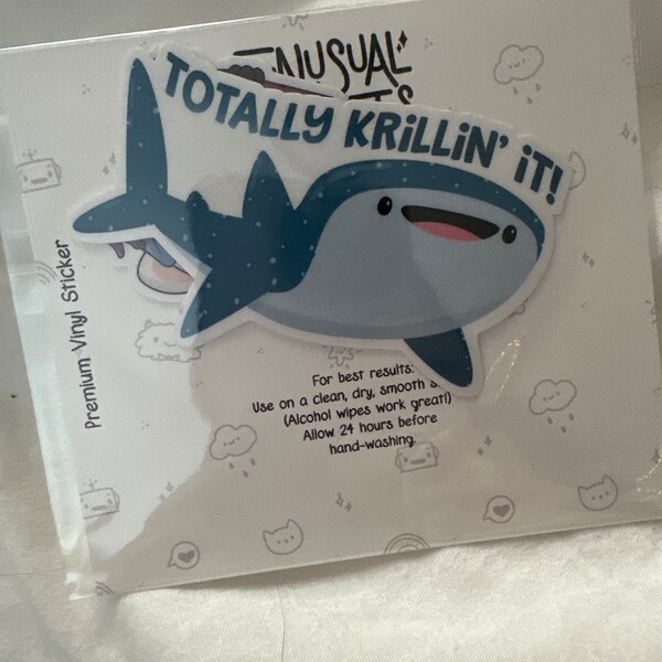 Whale Shark Sticker, Vinyl Stickers, Laptop Decal, Whale Shark Gift ...