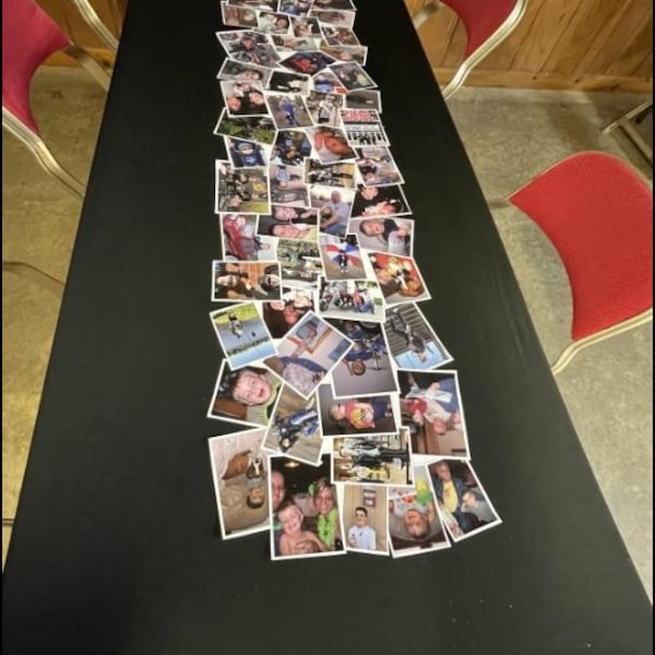 Custom Photo Collage Table Runner Canva Template | Printable Memorial ...