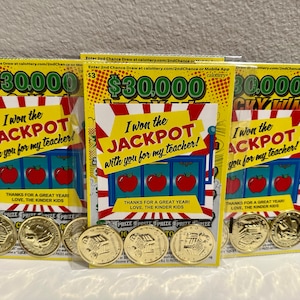 Jackpot Teacher Appreciation Printable Tag, Teacher Gift, End of the ...