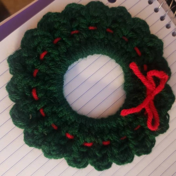 Christmas Wreath Crochet Coaster Pattern - Etsy