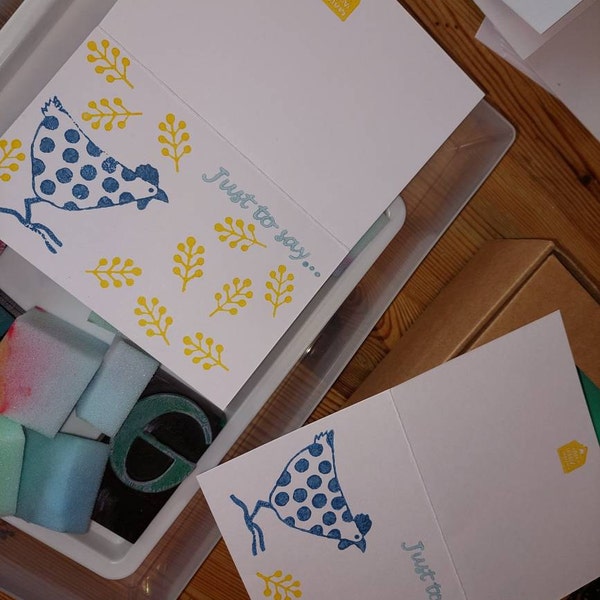 Indian Block Printing Set- 3 Chickens - Etsy