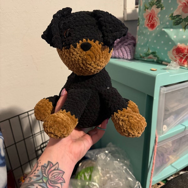 Rottweiler Dog Crochet Pattern/ Amigurumi Tutorial Plushie Dog/ Crochet ...