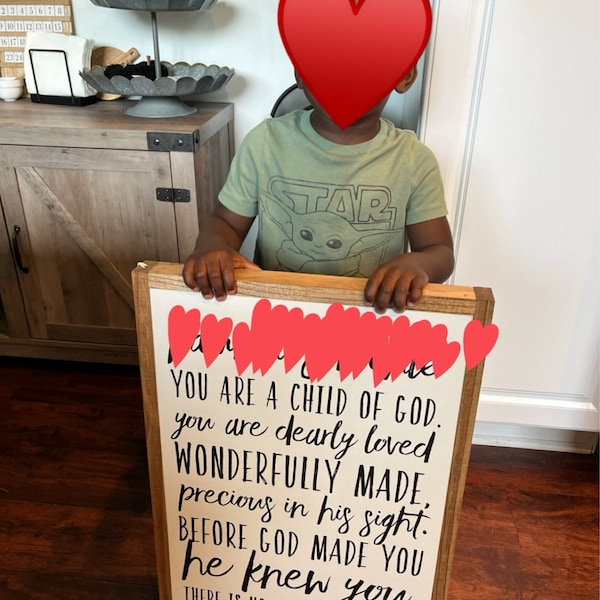 You Are A Child of God Framed Wood Sign Adoption Sign Personalized - Etsy