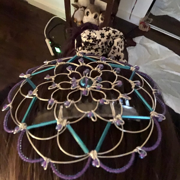 Iridescent Gold Beaded Star of David Wire Kippah for Women - Etsy