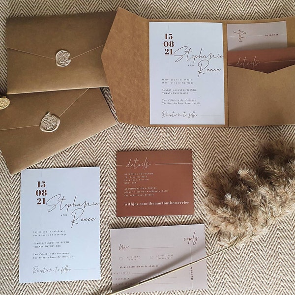 Rust Wedding Invitation Suite — Printable Desert Wedding Invitation ...