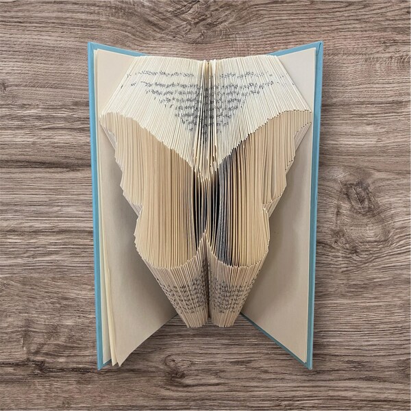 Butterfly Book Folding Pattern - Butterfly Folded Book Art - Unique ...
