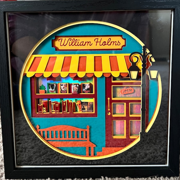 3D Bookstore Shadow Box, Book Lover Layered Paper Art, 3D Mandala ...