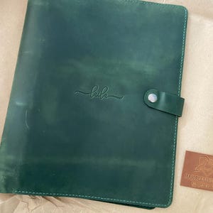 Left Handed Portfolio Personalized Leather Left Handed Notepad Folder ...
