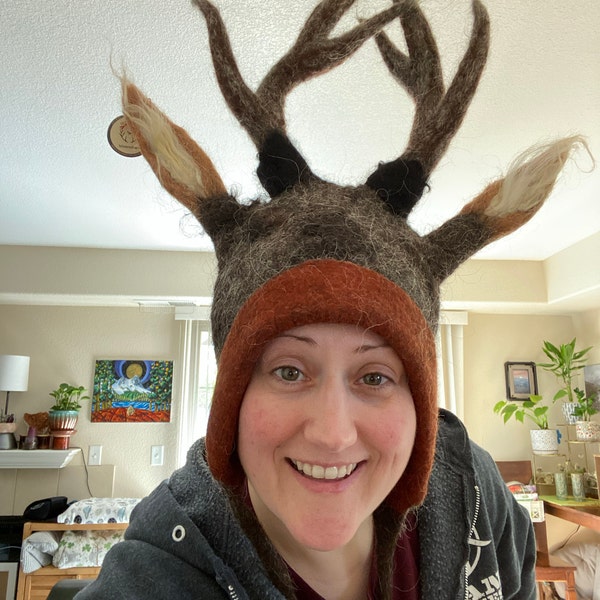 Donkey Hat | Felted Donkey Costume Hat | Donkey Cosplay | Hand Felted ...