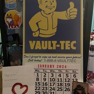 Un-official Handmade Fallout 12 Month Calendar for 2024 - Etsy