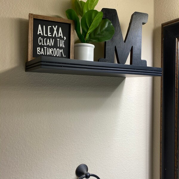 Alexa Clean the Bathroom Sign / Bathroom Decor - Etsy