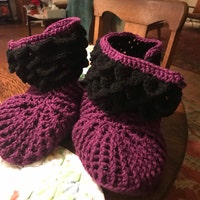 CROCHET PATTERN: Dragon Slippers Crocodile Stitch Boots (adult Sizes ...