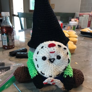 Creepy Gnome With Machete Crochet Pattern Horror Tutorial Gonk - Etsy