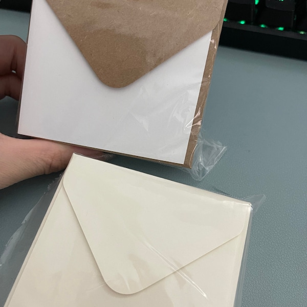 Kraft Mini Envelopes, Blank Mini Cards, Advice Cards, Set of 10 - Etsy
