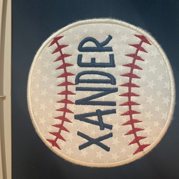Baseball Applique Design/sports Machine Embroidery Design/instant ...