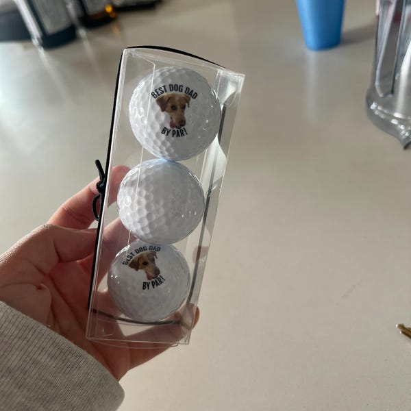 Custom Golf Balls, Dad Golf Ball, Dog Face Golf Balls, Custom Dog Gift ...