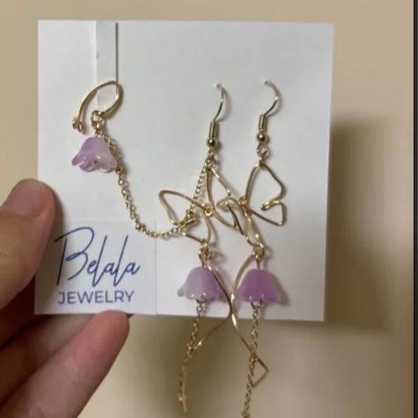 Rumi Kpop Demon Hunters Earrings | Star Ear Cuff Chain, No Piercing ...