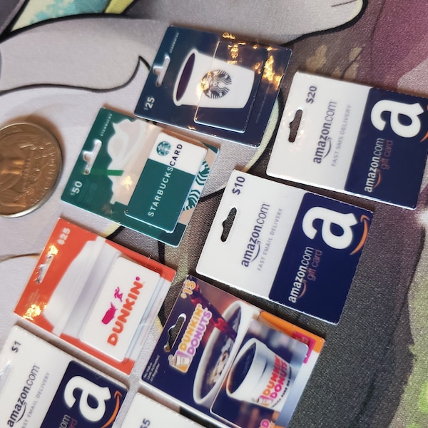 1:6 Mini Pretend Gift Cards That Hang - Etsy
