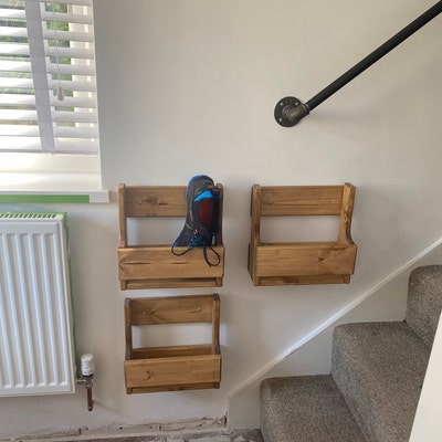 Handmade Upcycled Small Reclaimed Wooden Shoe Racks X 3 Rustic Vintage ...