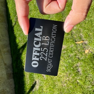 Metal Skip Cancel Undo Cards Matte Black Anodized Aluminum Laser ...