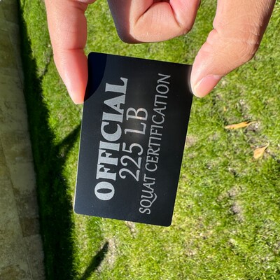 Metal Skip Cancel Undo Cards Matte Black Anodized Aluminum Laser ...