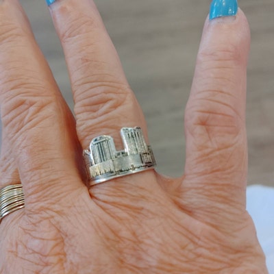 Custom City Ring Personalized Cityscape Ring Statement Ring Custom ...