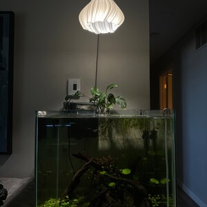 Modern Wavy Opaque Glass-like Pendant Lampshade Sleek Soft-glow Elegant ...