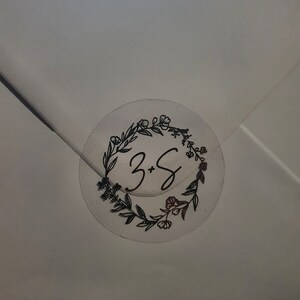 Envelope Seals Wedding Invitation Stickers Initial Stickers | Etsy UK