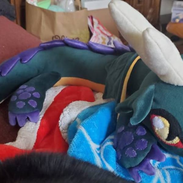 Neck Dragon Plush Sewing Pattern .pdf Tutorial Posable Wearable ...