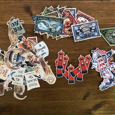 Mini Vintage Style Airmail Sticker Labels 2 Sheet Sticker Set ...