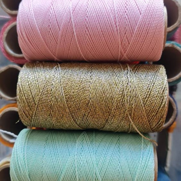 Purple Waxed Cord - Macrame Cord - Waxed Polyester Thread - Set of 5 ...