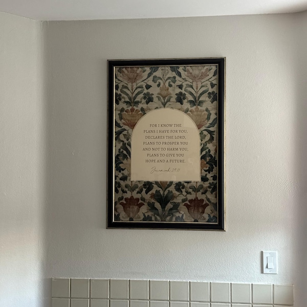 Plans for You Bible Verse Art, Christian Wall Artwork, God, Moody ...